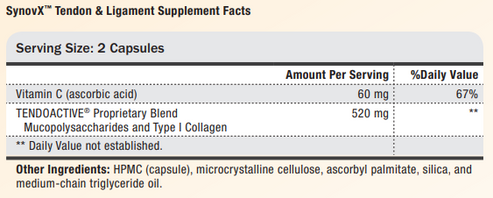 SynovX® Tendon & Ligament 60 Capsules – Vibrant Xience Store